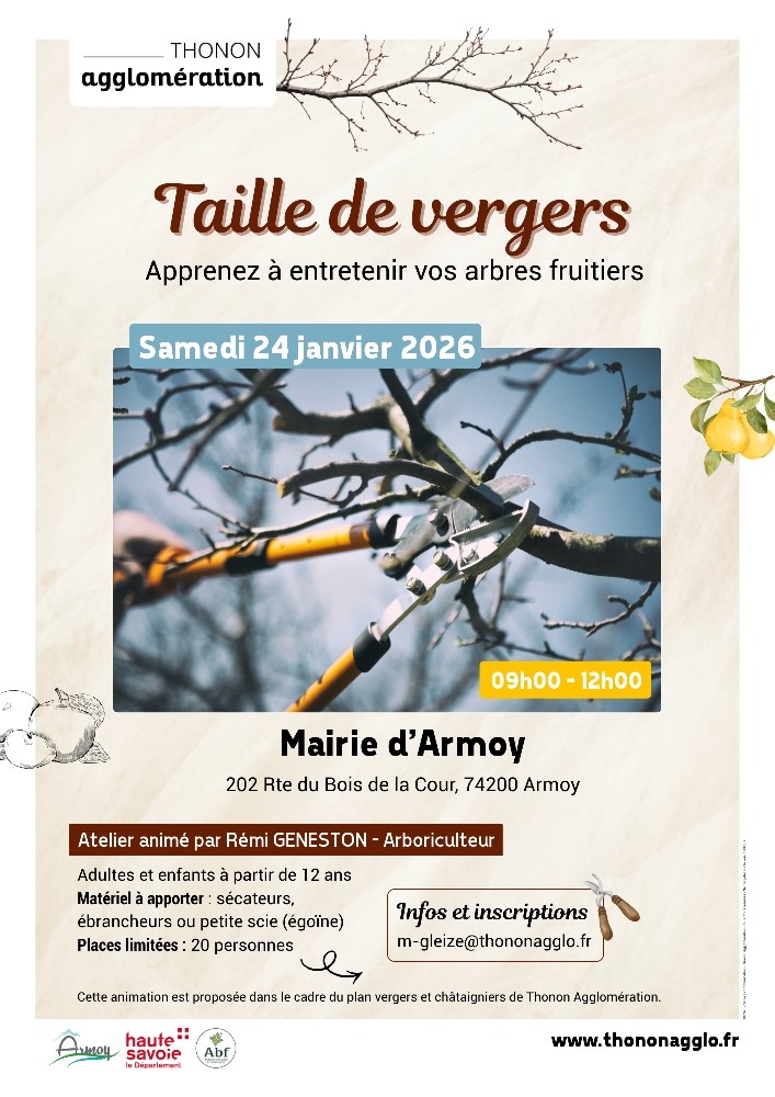 Venez apprendre à tailler vos arbres... - Commune d'Armoy